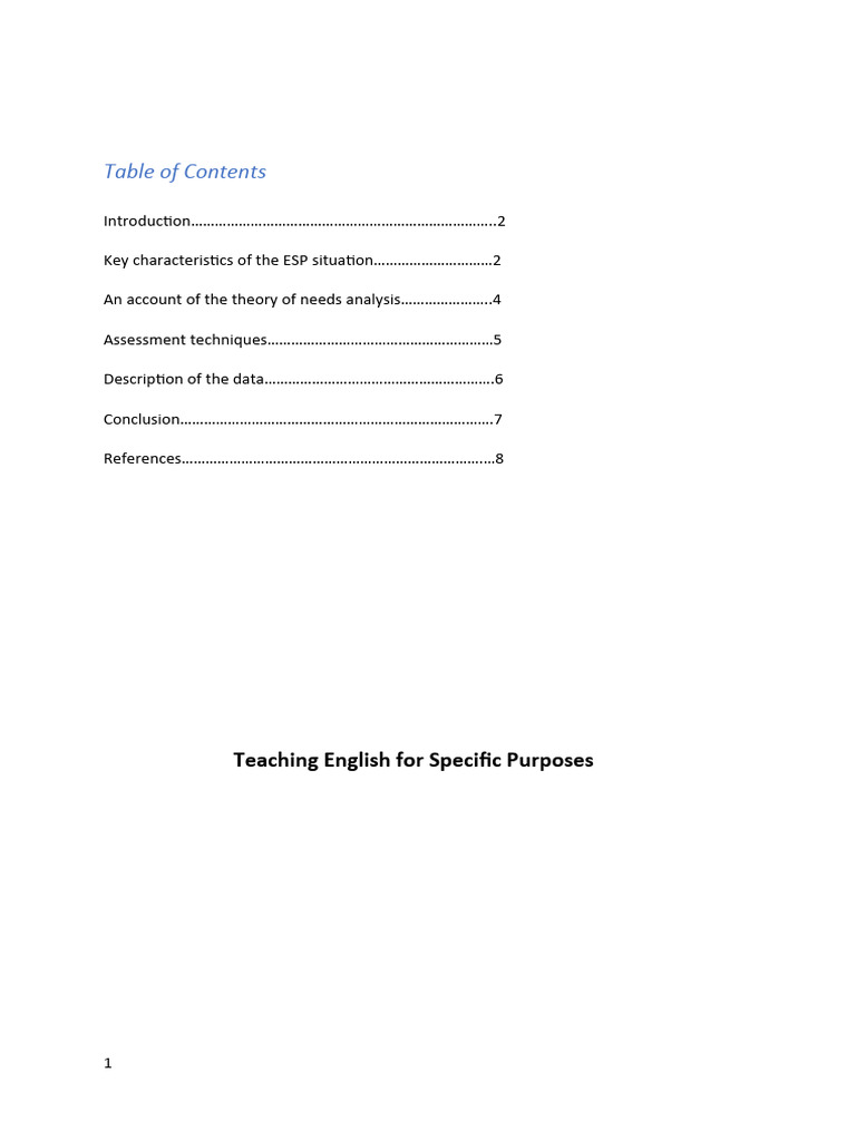 Esp Teaching Context | Download Free PDF | Learning | Educational Assessment