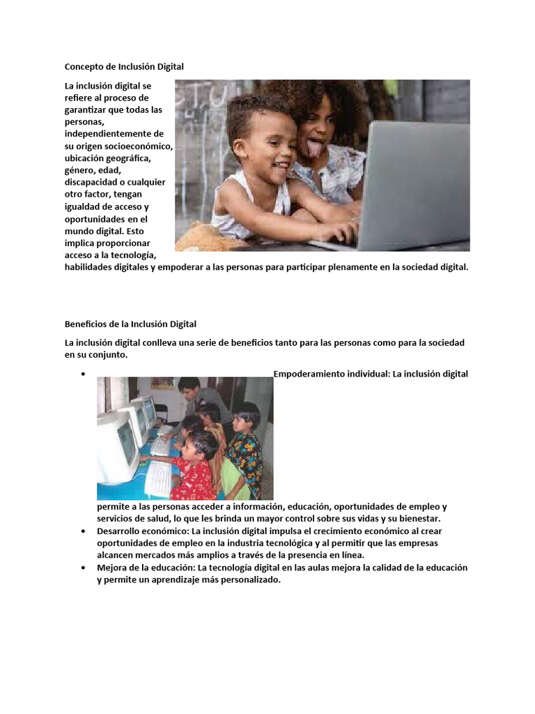 Inclucion Digital | PDF | Inclusión (Educación) | Igualdad de género
