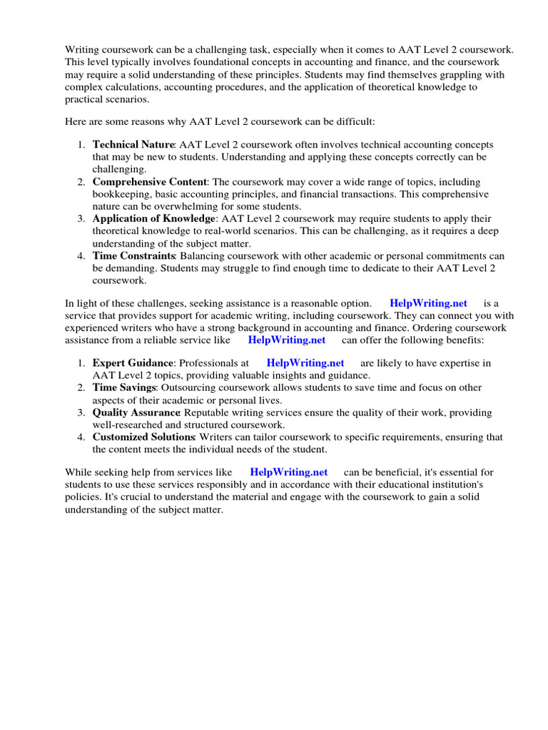 Aat Level 2 Coursework | PDF | Accounting | Expert
