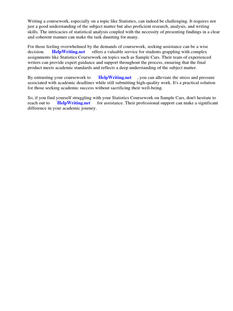 Statistics Coursework Sample Cars | PDF | Statistics | Outlier