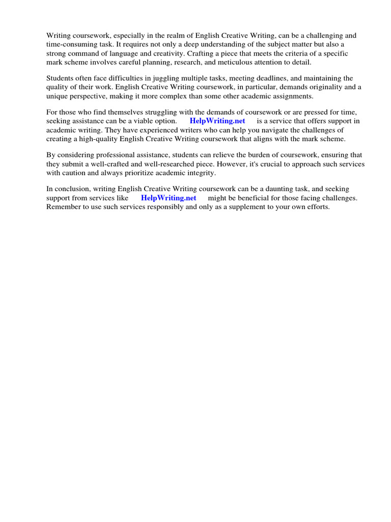 Creative Writing Help for Students | PDF | Career & Growth | Language Arts & Discipline