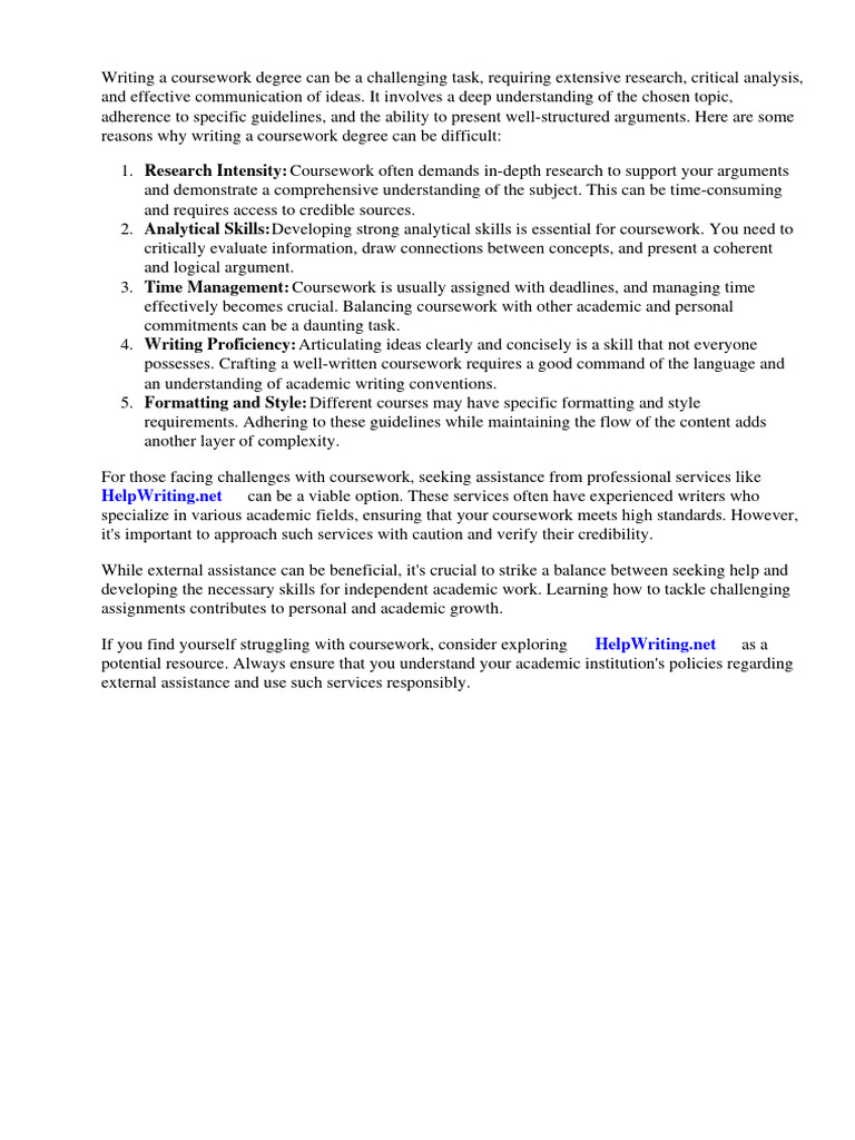 What Is A Coursework Degree | PDF | Academic Degree | Curriculum