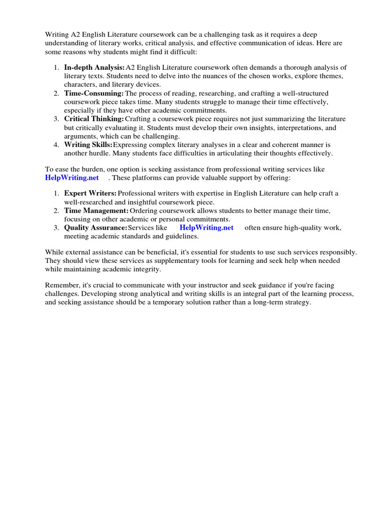 A2 English Literature Coursework Tips | PDF | Rhetoric | Essays