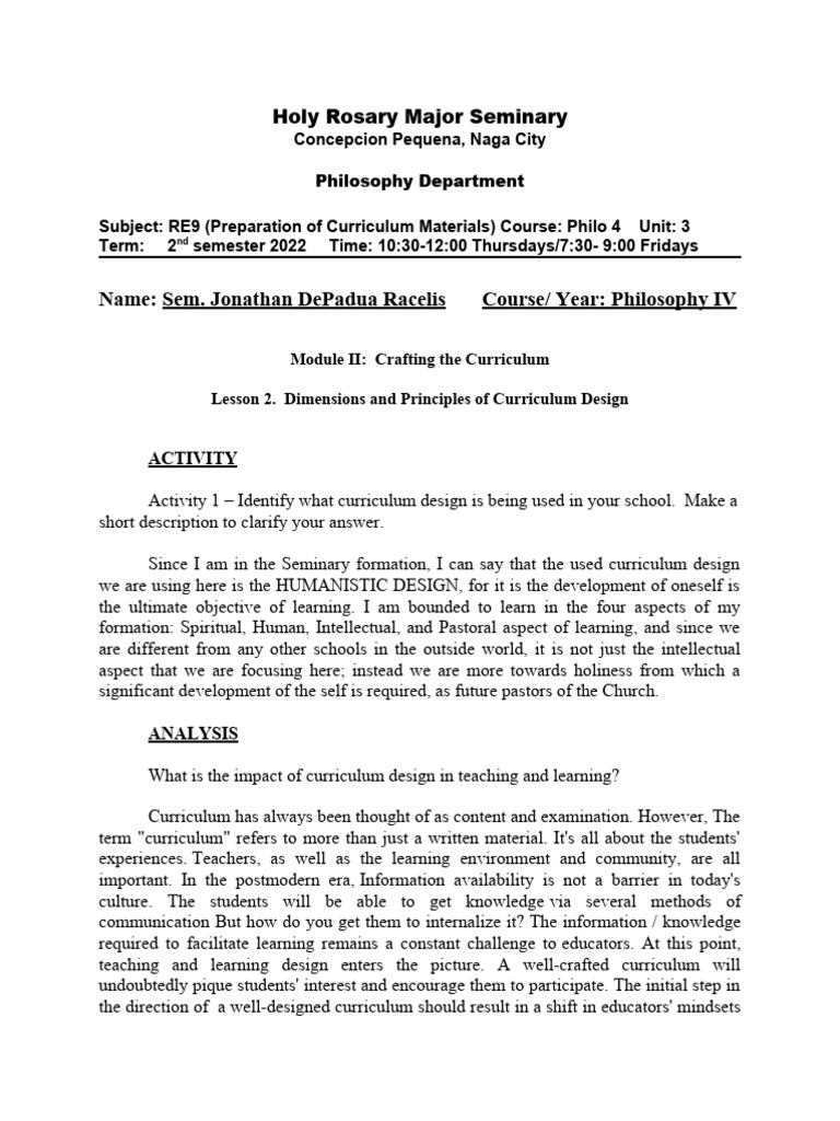 Output#5. Lesson 2 - Activity 1, Analysis & Enrichment | PDF ... Output#5. Lesson 2 - Activity 1, Analysis & Enrichment | PDF ...
