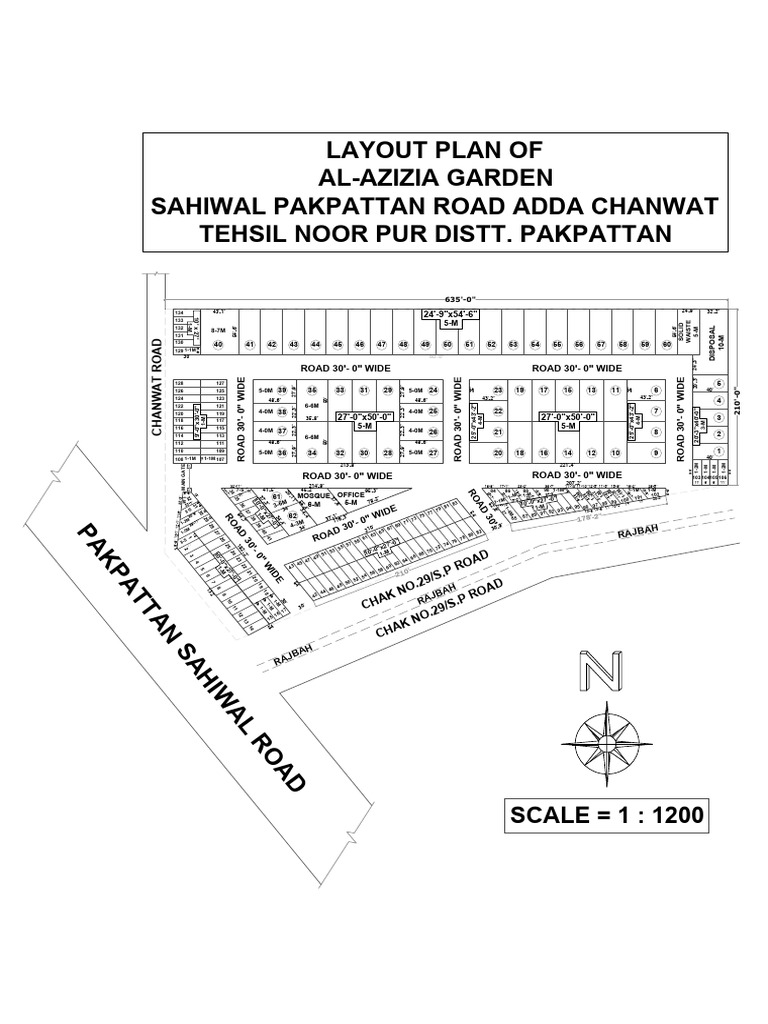 Al-Azizia Garden Layout Plan | PDF