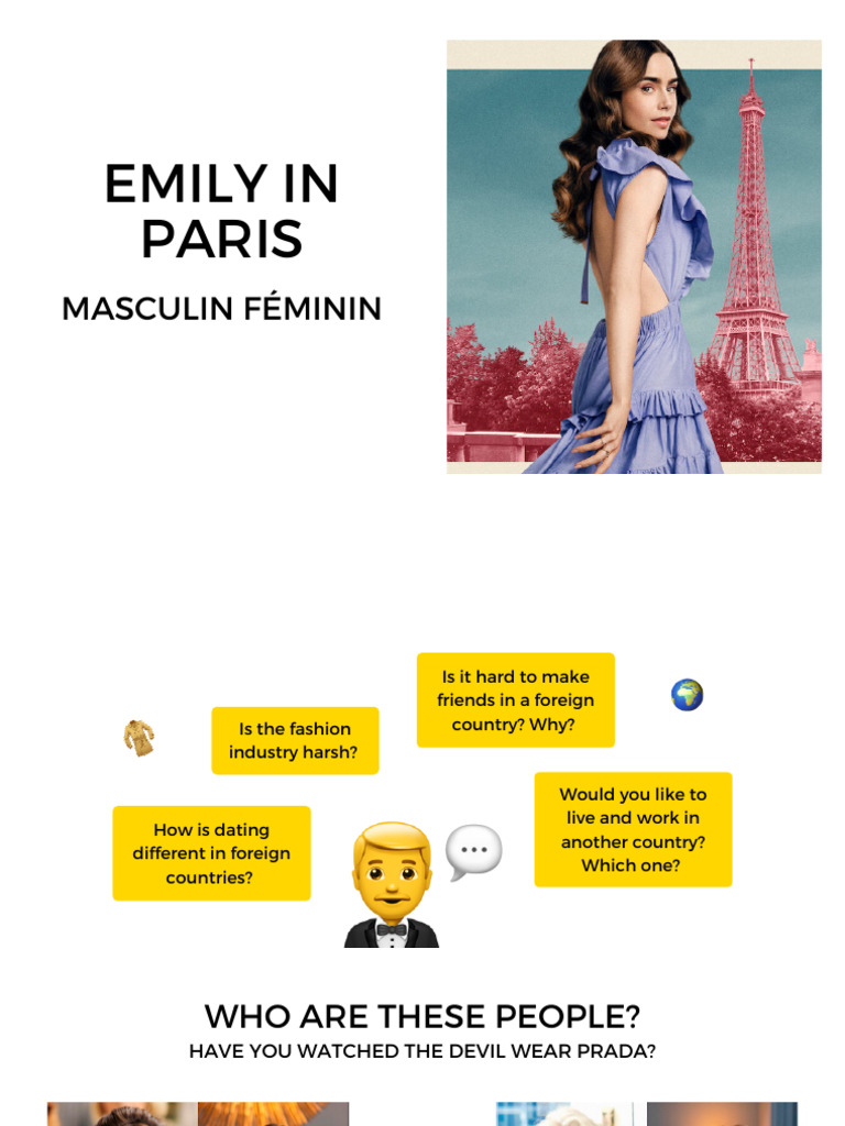 Special Course. Series. Emily in Paris Lesson 2. Masculin Féminin | PDF