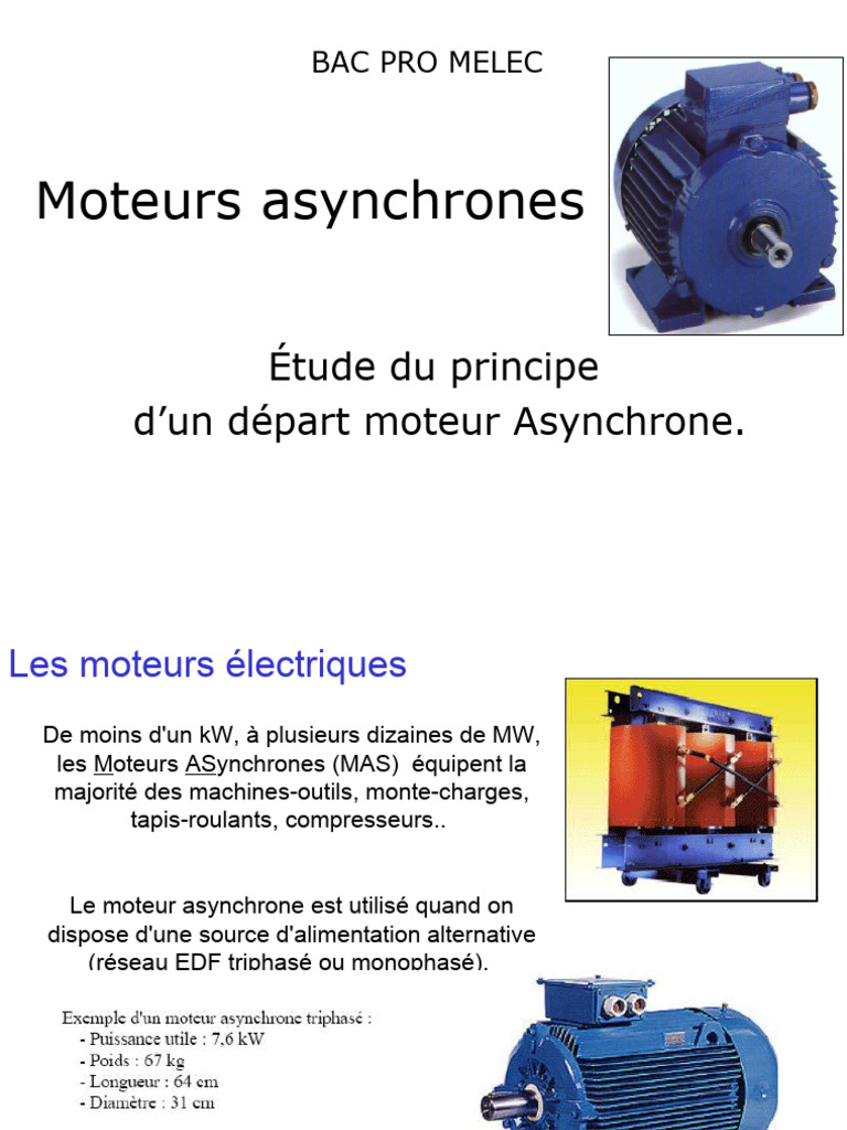 Moteurs Asynchrones Triphasés: Étude et Schémas | PDF ...