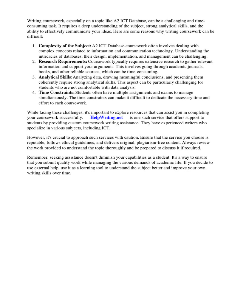 A2 Ict Database Coursework | PDF | Databases | Microsoft Access