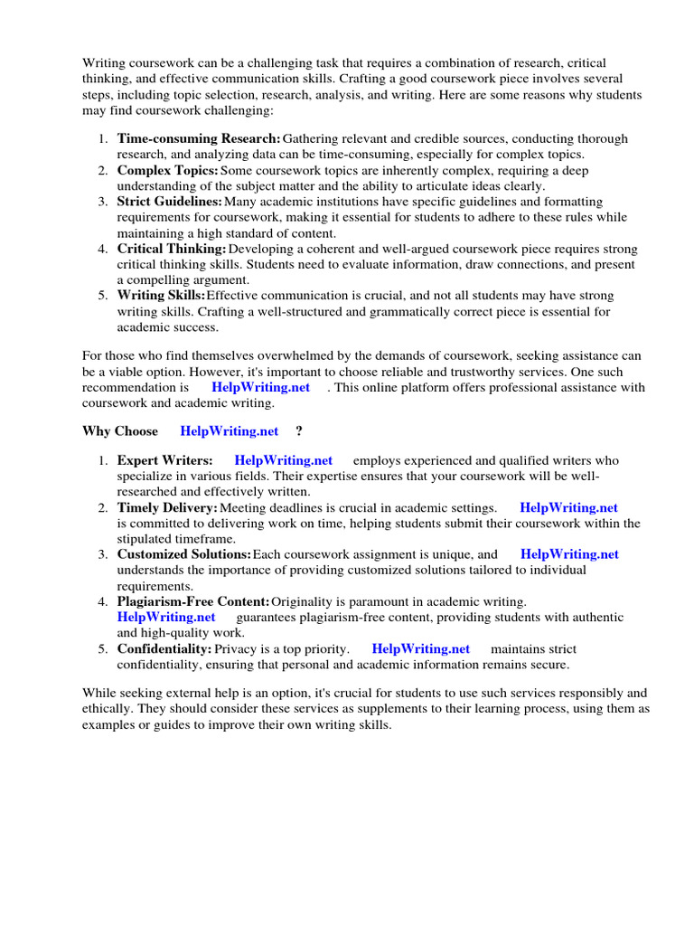 How To Write Good Coursework | PDF | Thesis | Thought