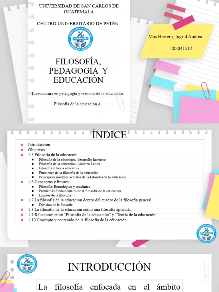 Funciones de la Filosofía Educativa | PDF | Pedagogía | Alma