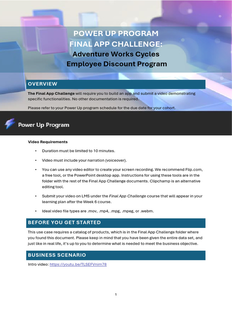 !start Here - Power Up - Final App Challenge Instructions & Requirements | PDF | Computer File ...