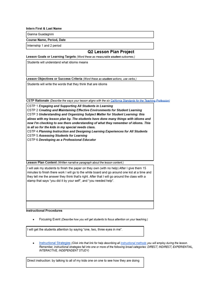 q2 Lesson Plan 2023 | PDF | Lesson Plan | Change