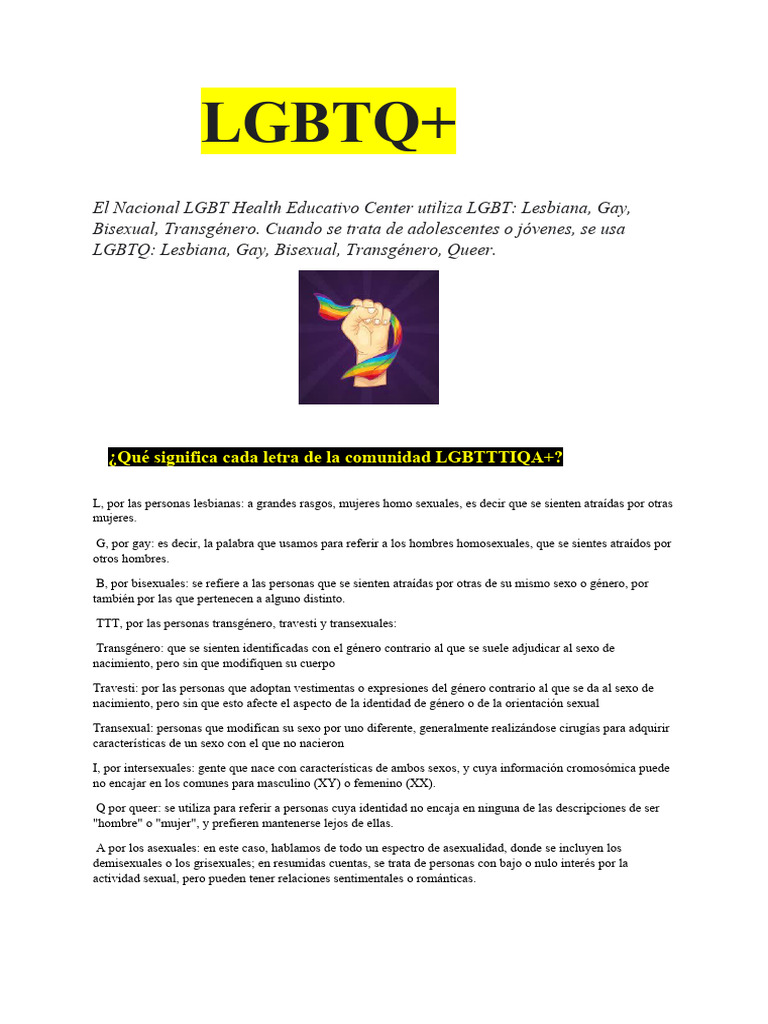 LGBT | PDF | Estudios LGBTQIA+ | Transgénero