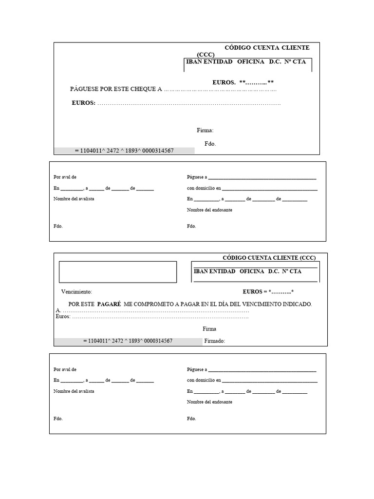 Documentos en Blanco Cobros y Pagos | PDF | Pagaré | Derecho empresarial