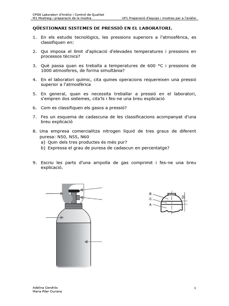 Act - 5 - Sistemes de PressiÃ I Buit | PDF