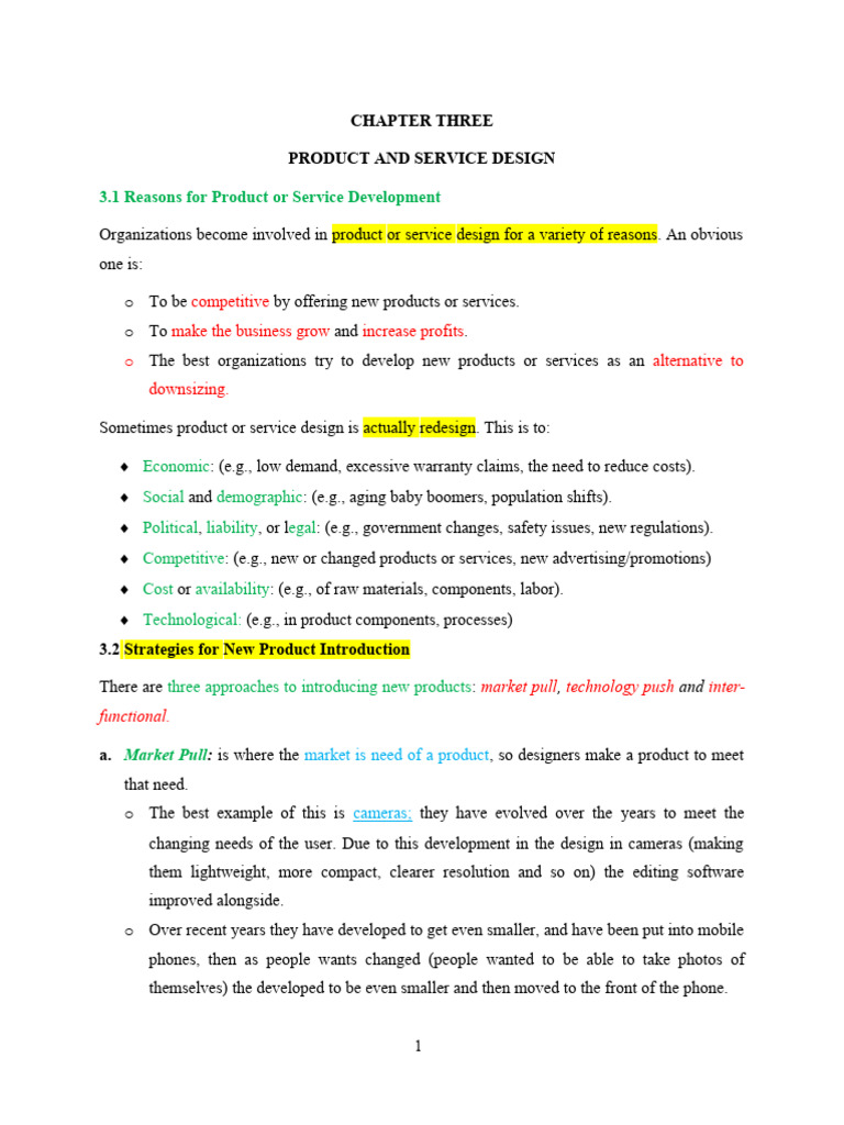 OM Chapter 3 | PDF | New Product Development | Product (Business)