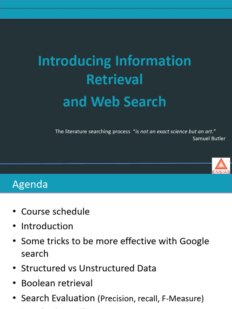 Lecture1 Introduction | PDF | Search Engine Indexing | Information Retrieval