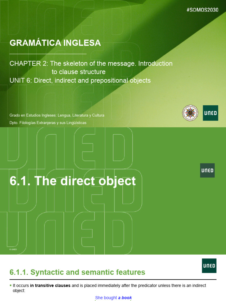 Chapter2 Notes On Direct Indirect Objects Unit6 Part1 | PDF | Clause ...