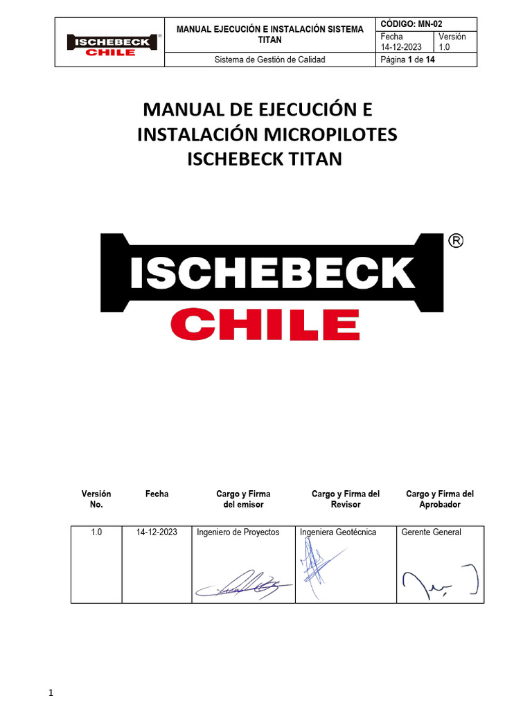 Manual de Micropilotes Ischebeck Titan | PDF