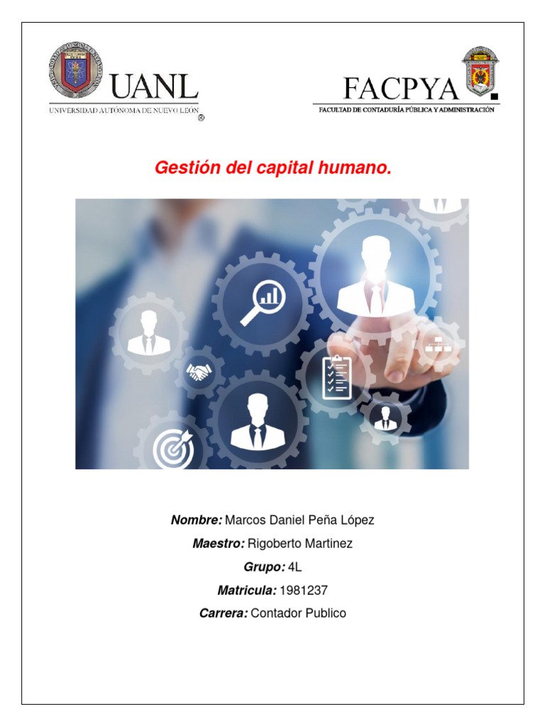 Evidencia 1-Gestión Del Capital Humano | PDF | Gestión de recursos humanos | Capital humano