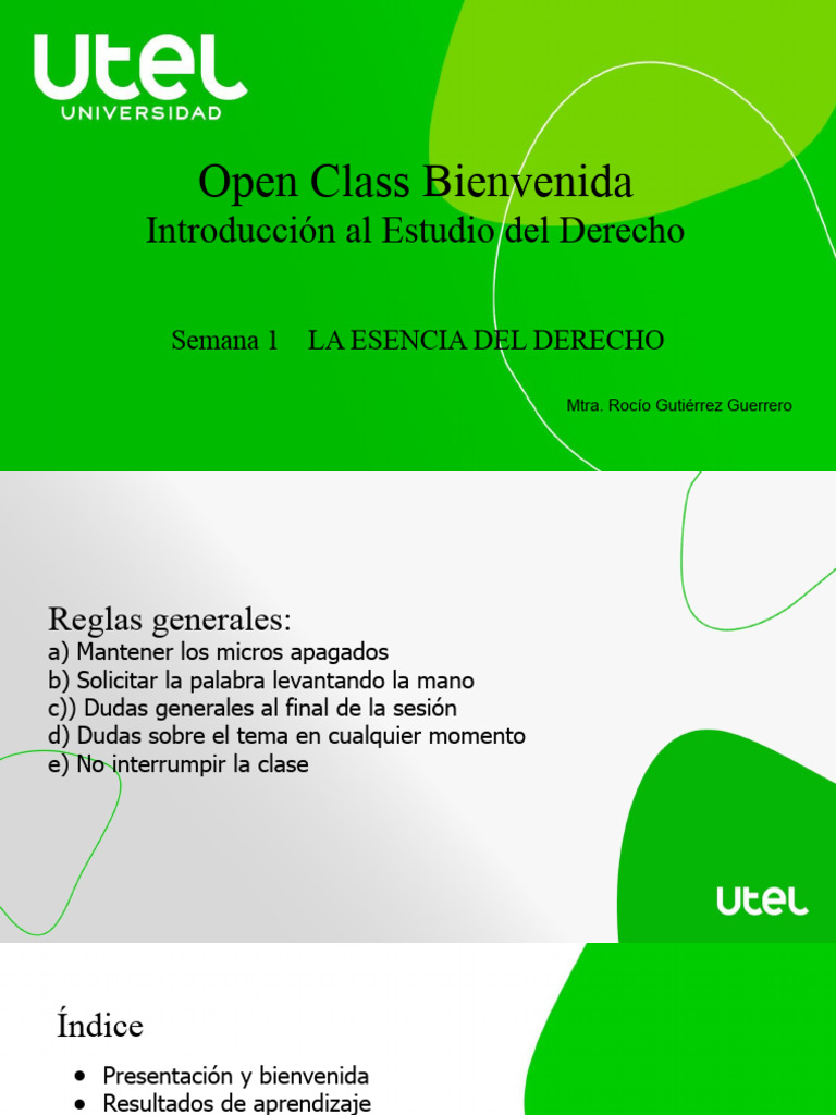 Open Class Semana 1 Bienvenido A Tu Curso | PDF | Justicia | Crimen y violencia