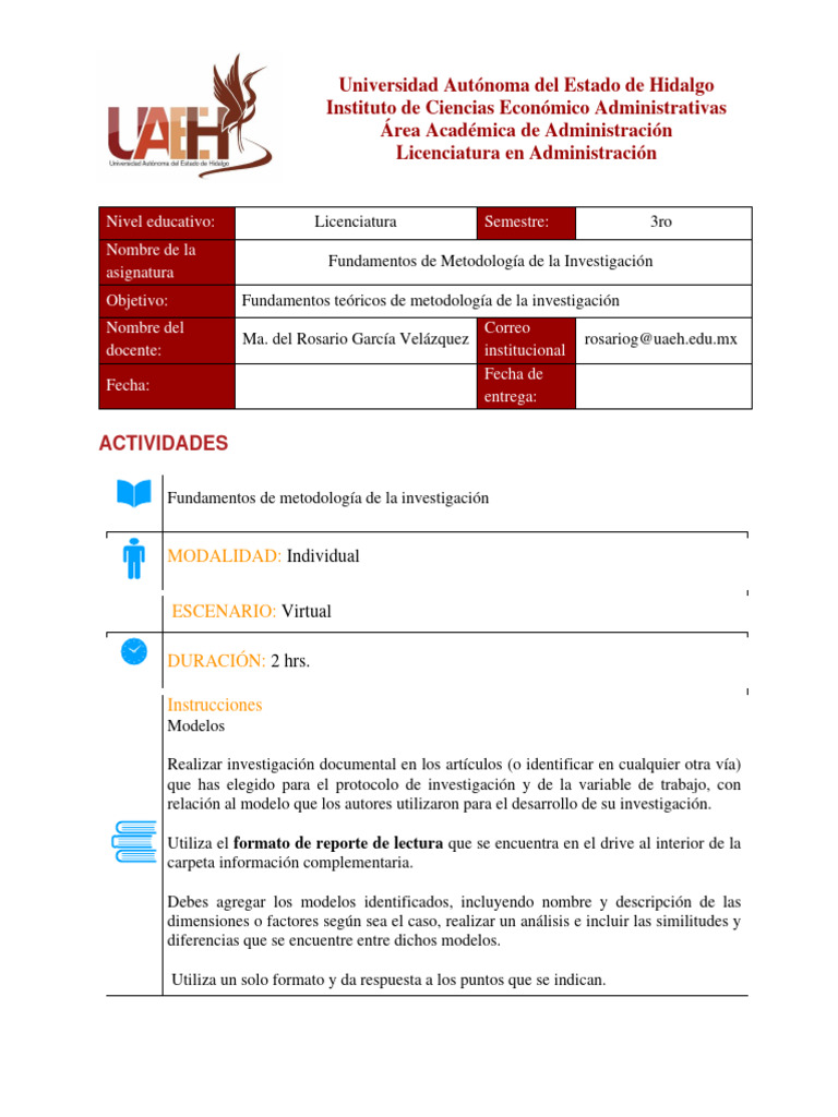 Modelos | PDF | Maestros | Aprendizaje