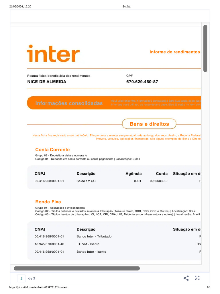 Informe Inter | PDF | Renda fixa | Economias