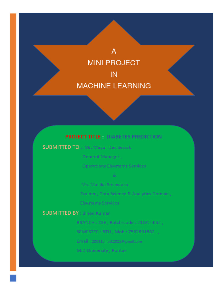 Binod ML Project-052 | PDF | Support Vector Machine | Machine Learning
