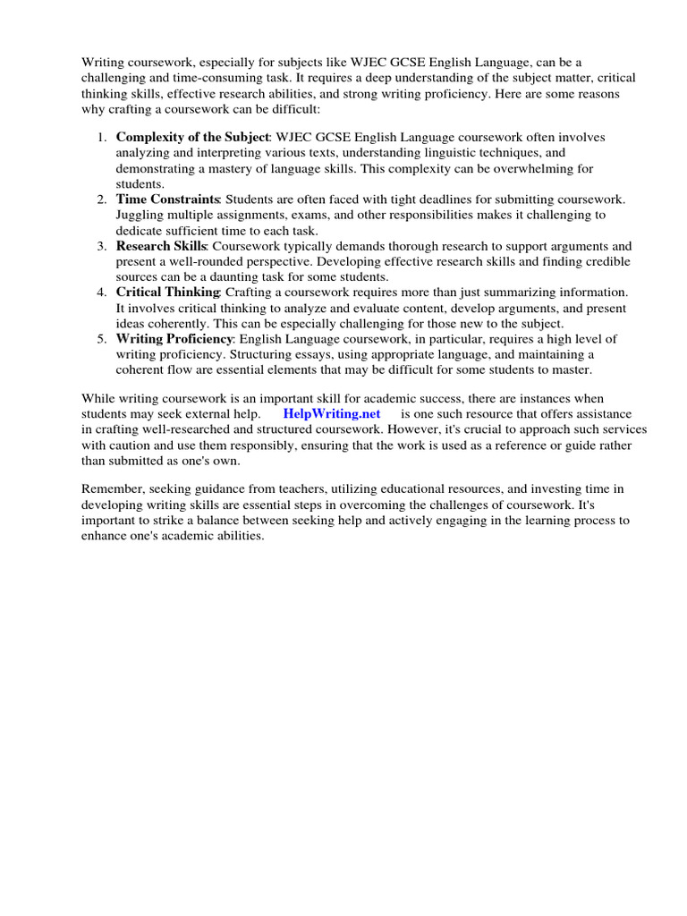 Wjec Gcse English Language Coursework | PDF | Linked In | Facebook