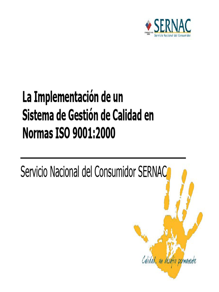 La Implementación de Un Sistema de Gestión de Calidad en Normas ISO 9001:2000 | PDF | Calidad ...