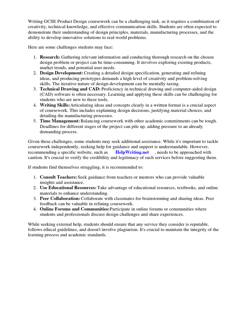 Gcse Product Design Coursework Guide | Download Free PDF | Computer ...