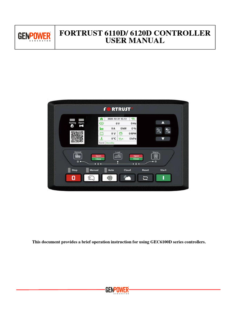 FORTRUST 6110D and 6120D User Manual | PDF | Menu (Computing ...