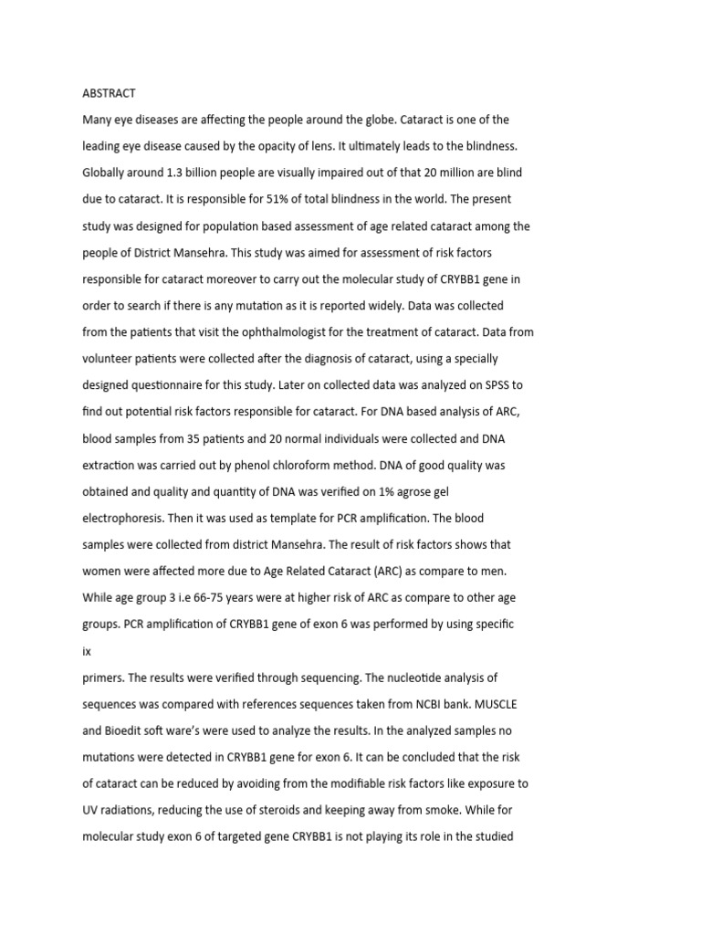 ABSTRAC1 | Download Free PDF | Agarose Gel Electrophoresis | Gel Electrophoresis