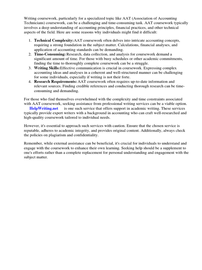 Aat Course Work | PDF | Accounting | Accountant