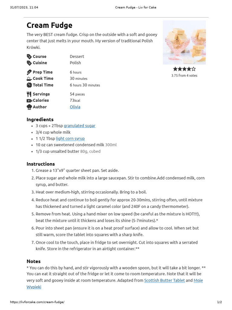 Cream Fudge - Liv For Cake | PDF | Fudge | Cakes