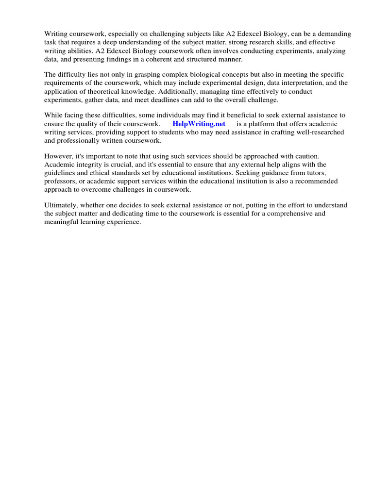 A2 Biology Coursework Guide | PDF | Bacteria | Experiment