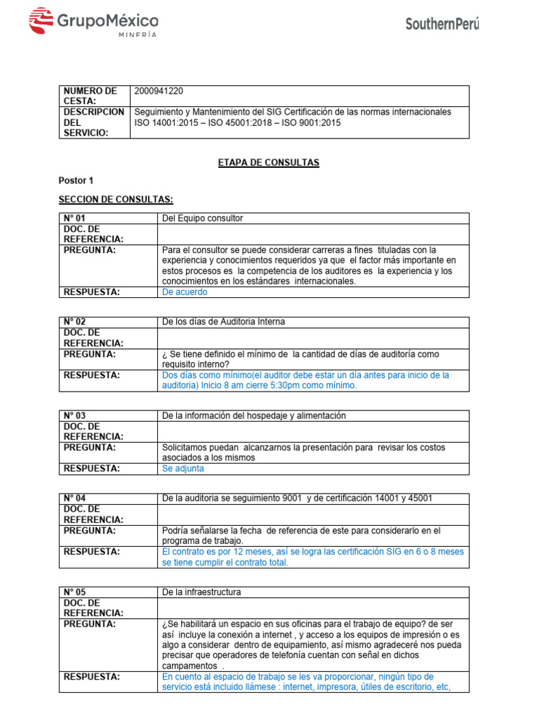 Formato de Consultas 2000941220 S | PDF | Auditoría