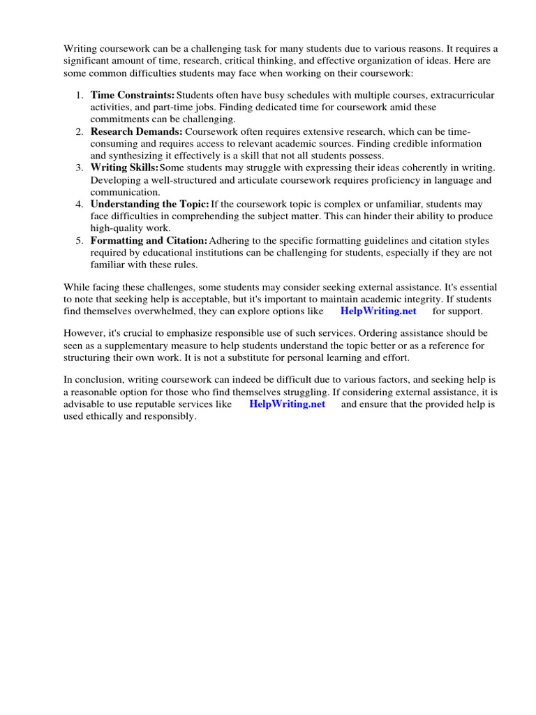 Coursework Students | PDF