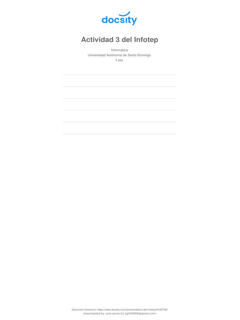 Docsity Actividad 3 Del Infotep | PDF