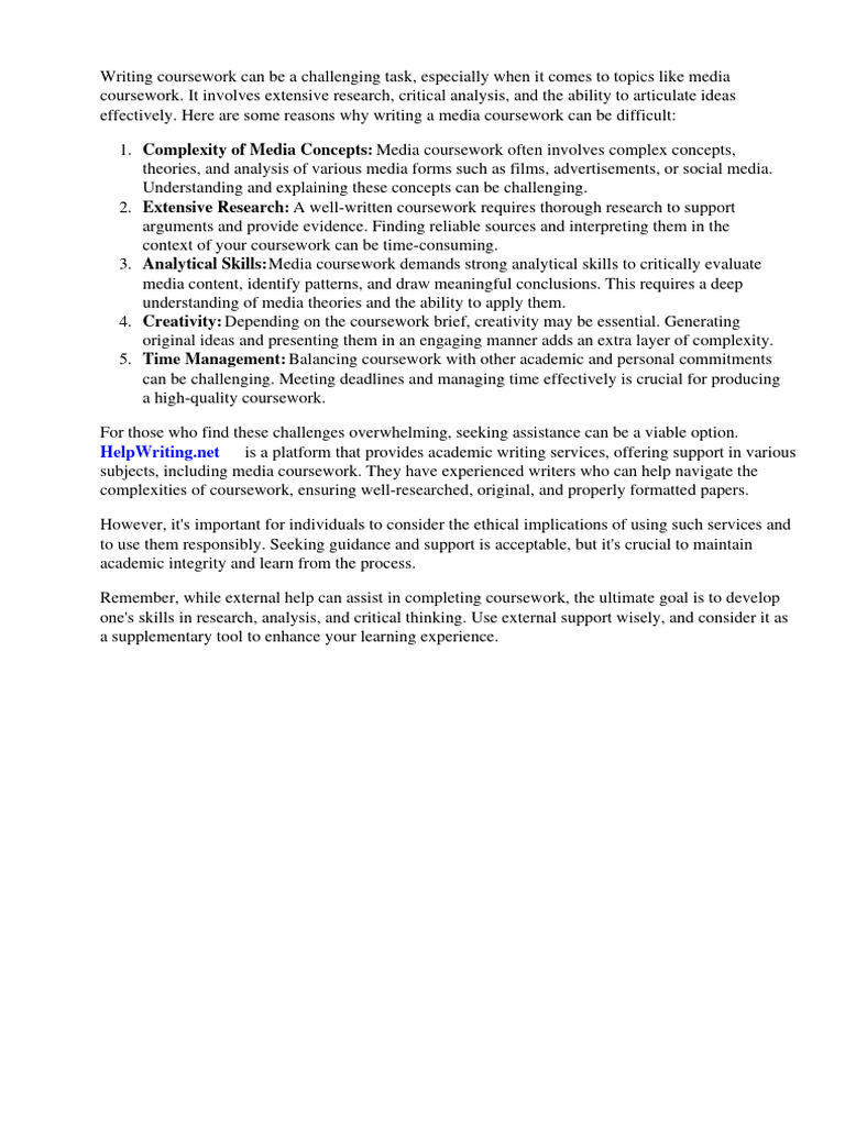Media Coursework Brief | PDF Media Coursework Brief | PDF