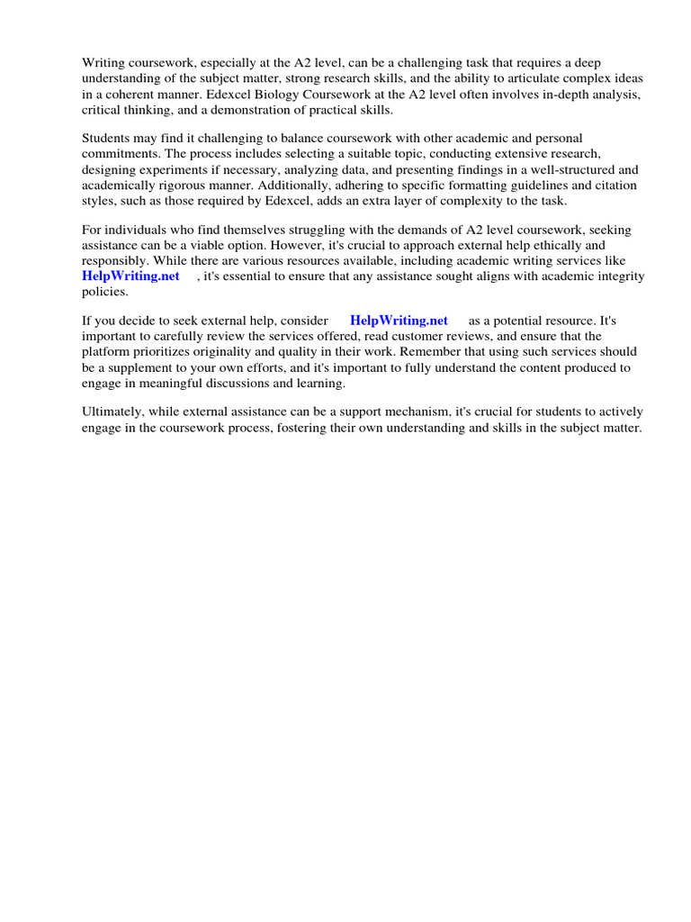 Edexcel Biology Coursework A2 | PDF | Gel Electrophoresis
