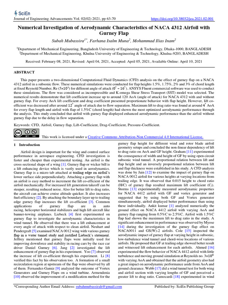 Executiveeditor,+jea 2021 02 001-1 | PDF | Lift (Force) | Airfoil