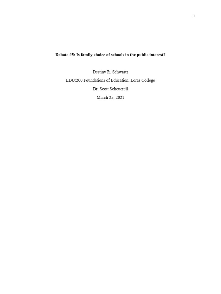 Debate Paper 5 | PDF | School Voucher | Socioeconomic Status