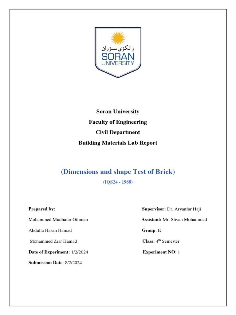 Bulding Maturial Report | PDF | Length | Brick