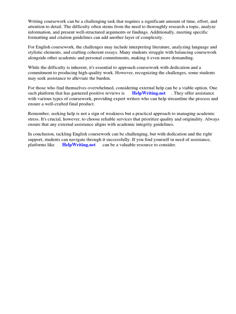 Topics For English Coursework | PDF | Teachers | Essays