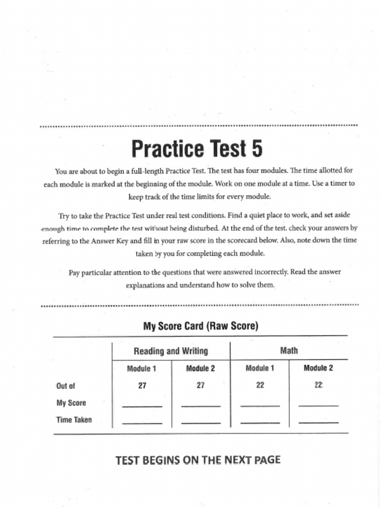 Digital Sat v05 Test | PDF
