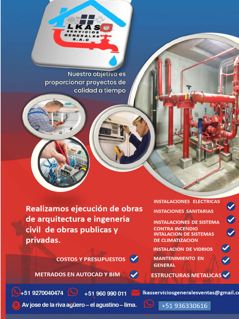 Lkas Servicios Generales S.A.C Brochure 20 | Descargar gratis PDF | Tubería (transporte de ...