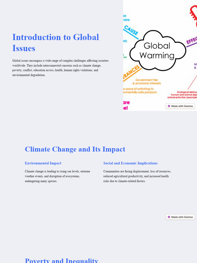 Introduction To Global Issues | PDF | Sustainability | Poverty