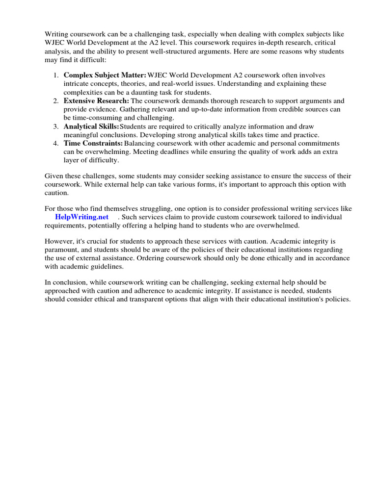 Wjec World Development A2 Coursework | PDF | Human Communication