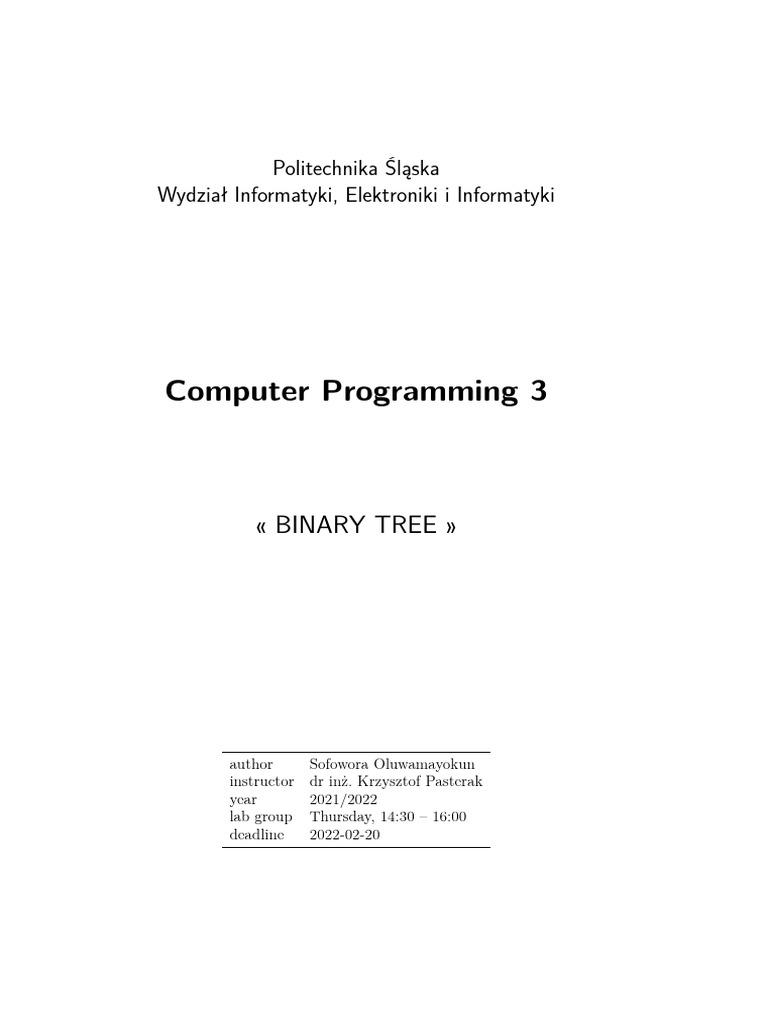 Computer Programming Project (B Tree) | PDF | Computer Program ... Computer Programming Project (B Tree) | PDF | Computer Program ...